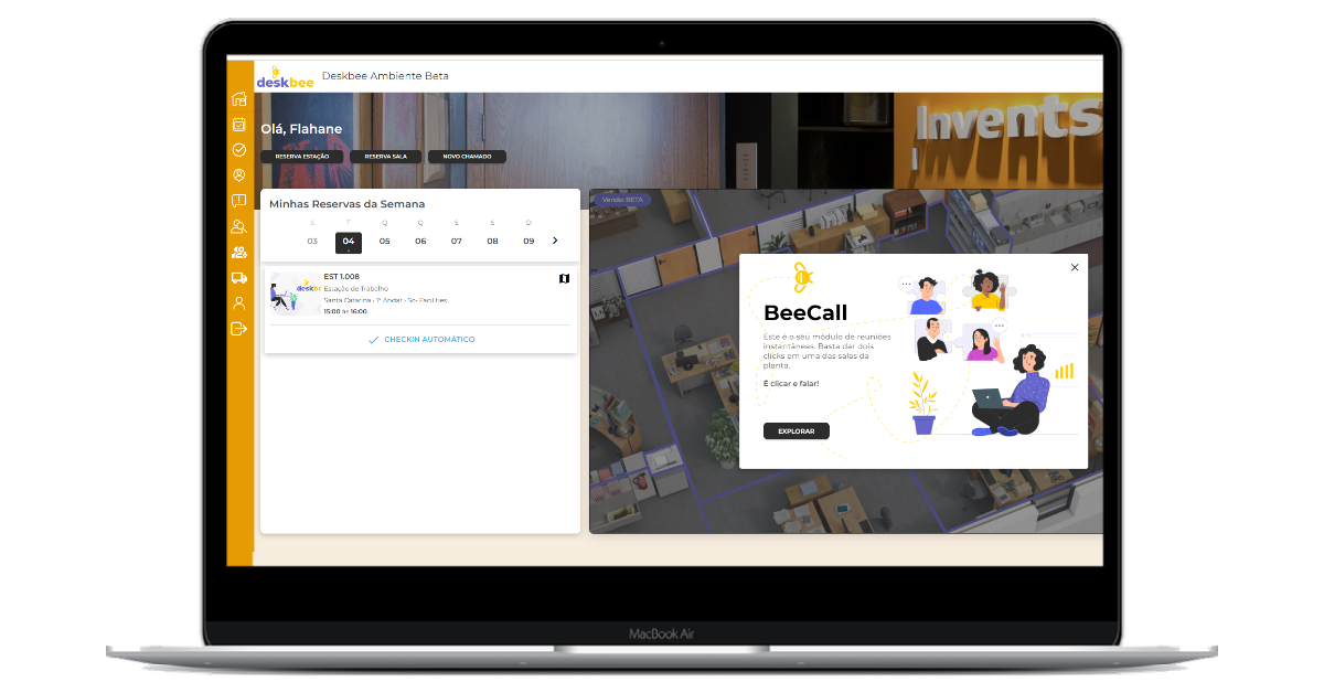 Novos módulos e funcionalidades da plataforma Deskbee