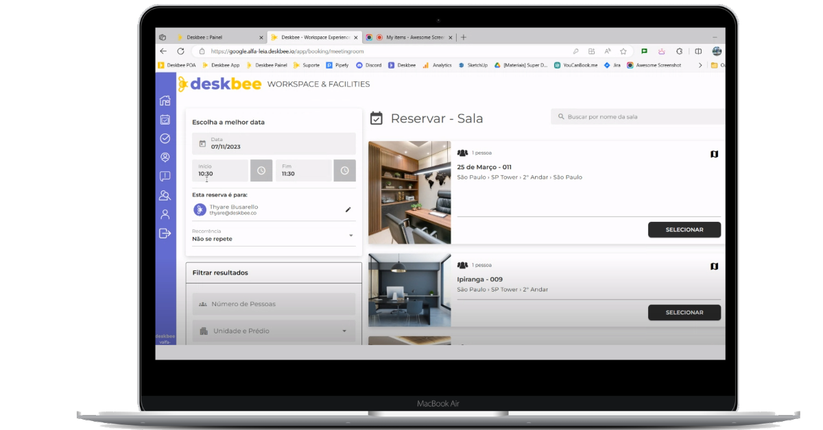 Novos módulos e funcionalidades da plataforma Deskbee